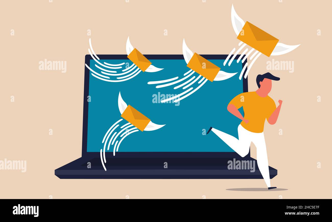 Inbox overload Stock Vector Images - Alamy