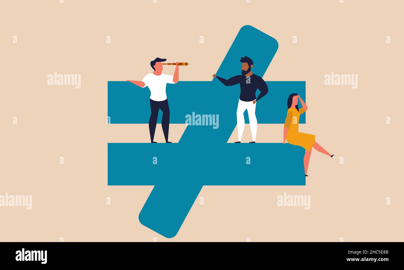 Social injustice and inequality of people in society. Prejudice and ...