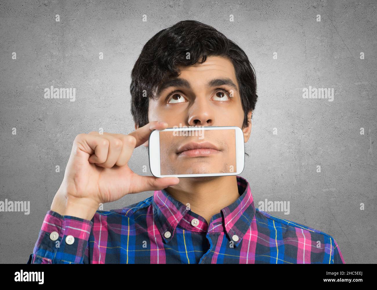 Man with mobile phone Stock Photo - Alamy