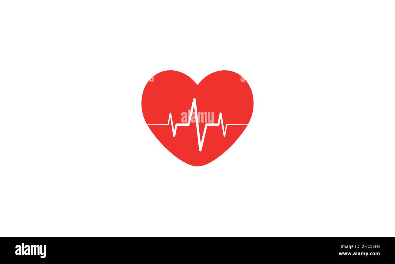 Heart beat cardio rhythm Cut Out Stock Images & Pictures - Alamy