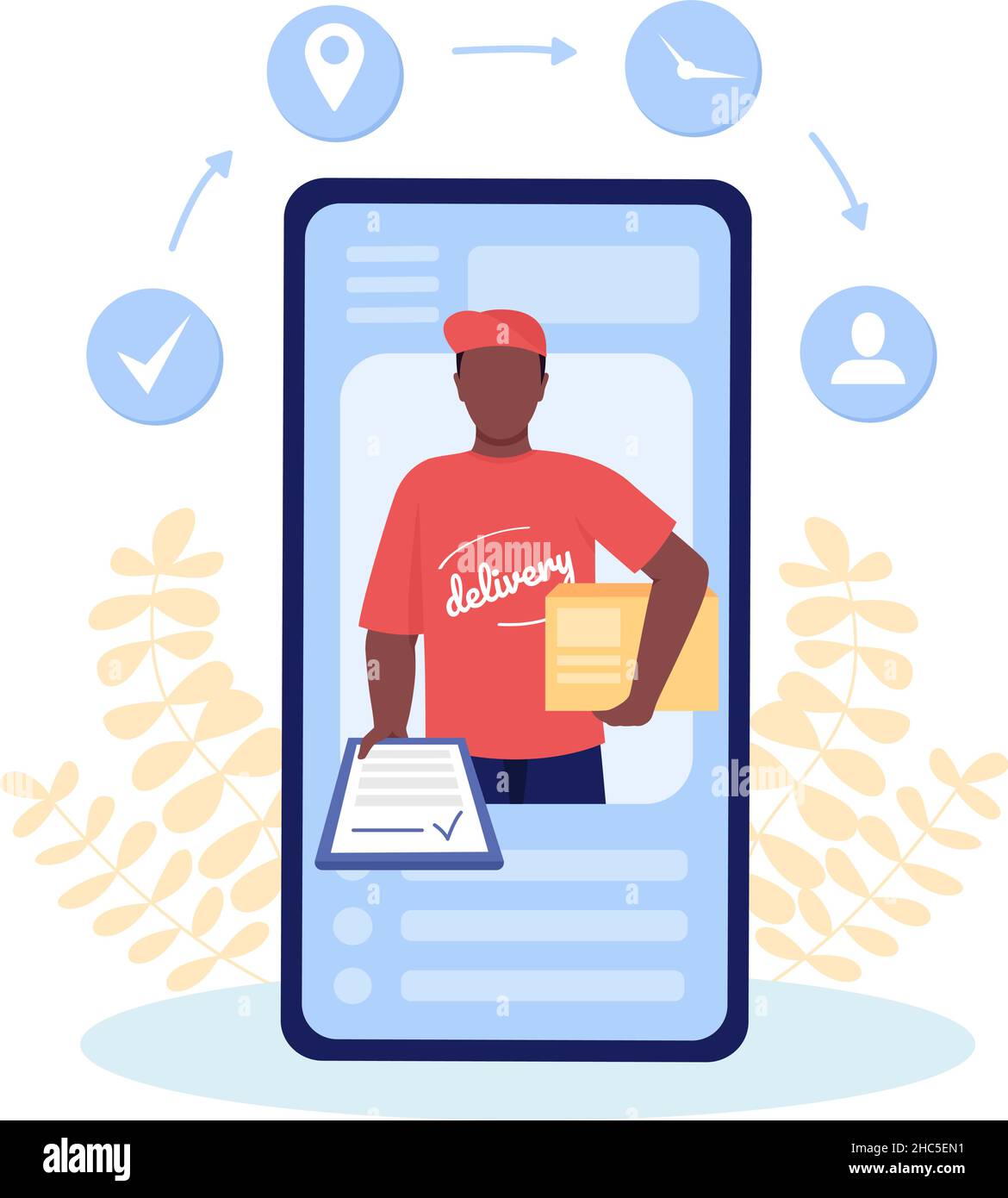 African american delivery service Cut Out Stock Images & Pictures - Alamy