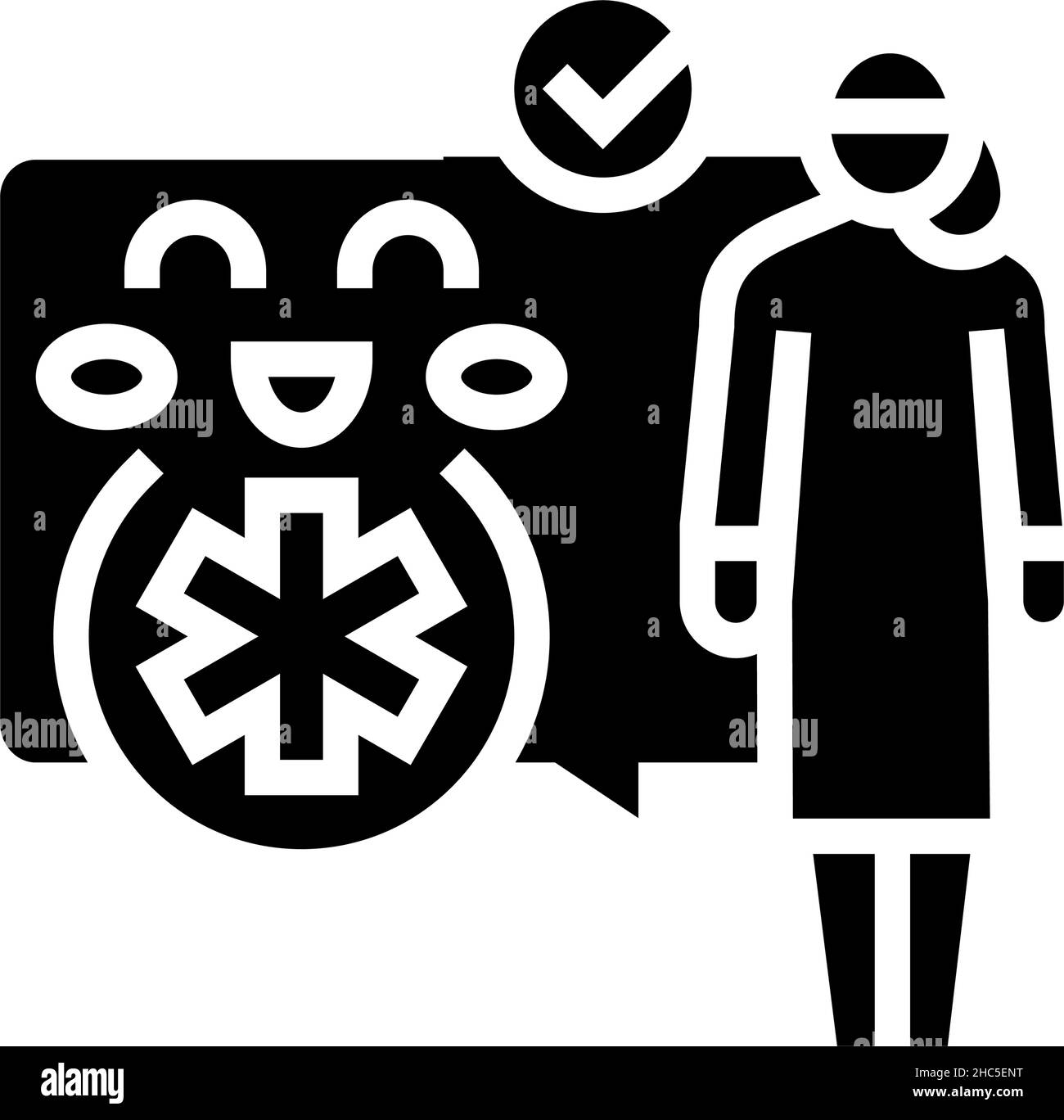 first aid baby glyph icon vector illustration Stock Vector Image & Art ...