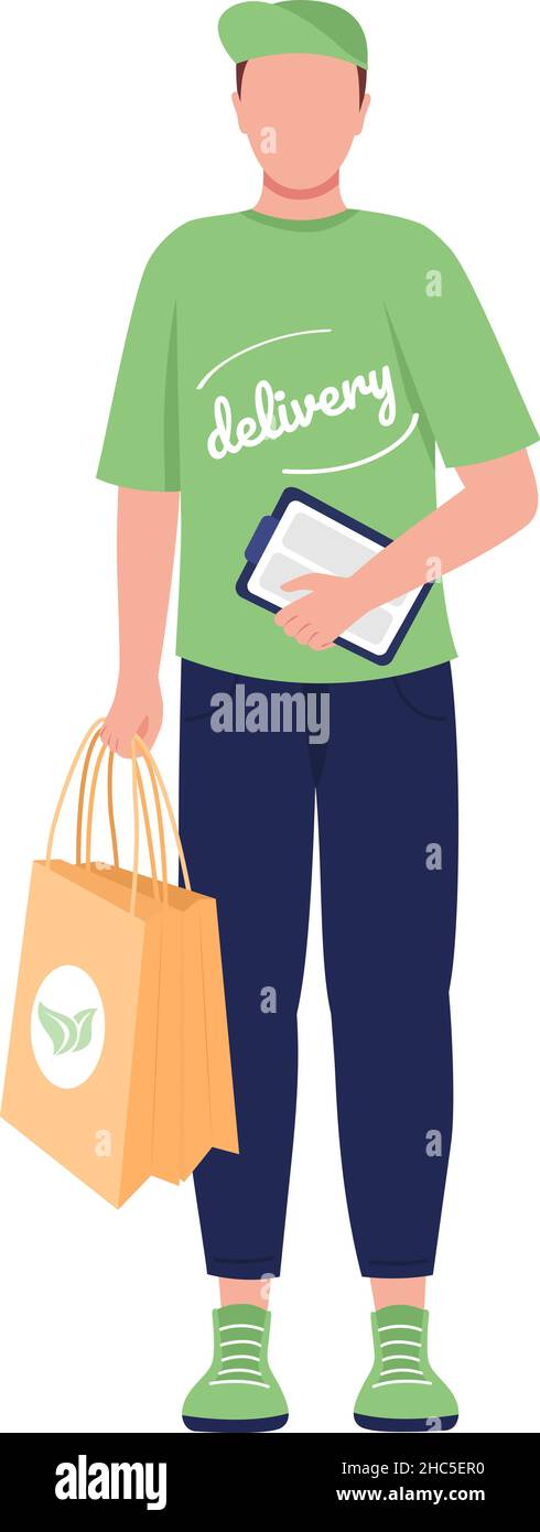 Delivery man animation courier parcel Stock Vector Images - Alamy