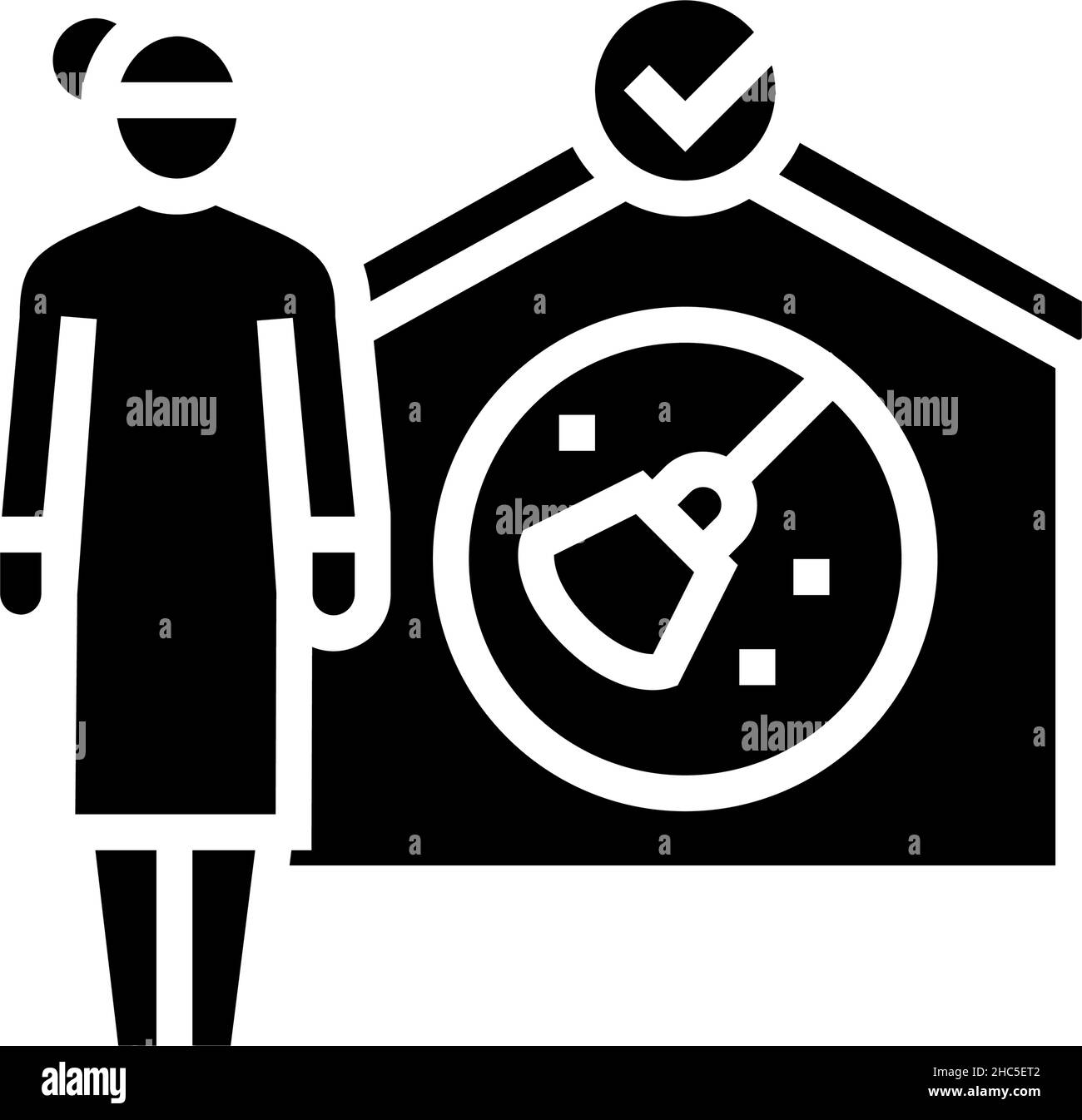 cleaning children room glyph icon vector illustration Stock Vector ...