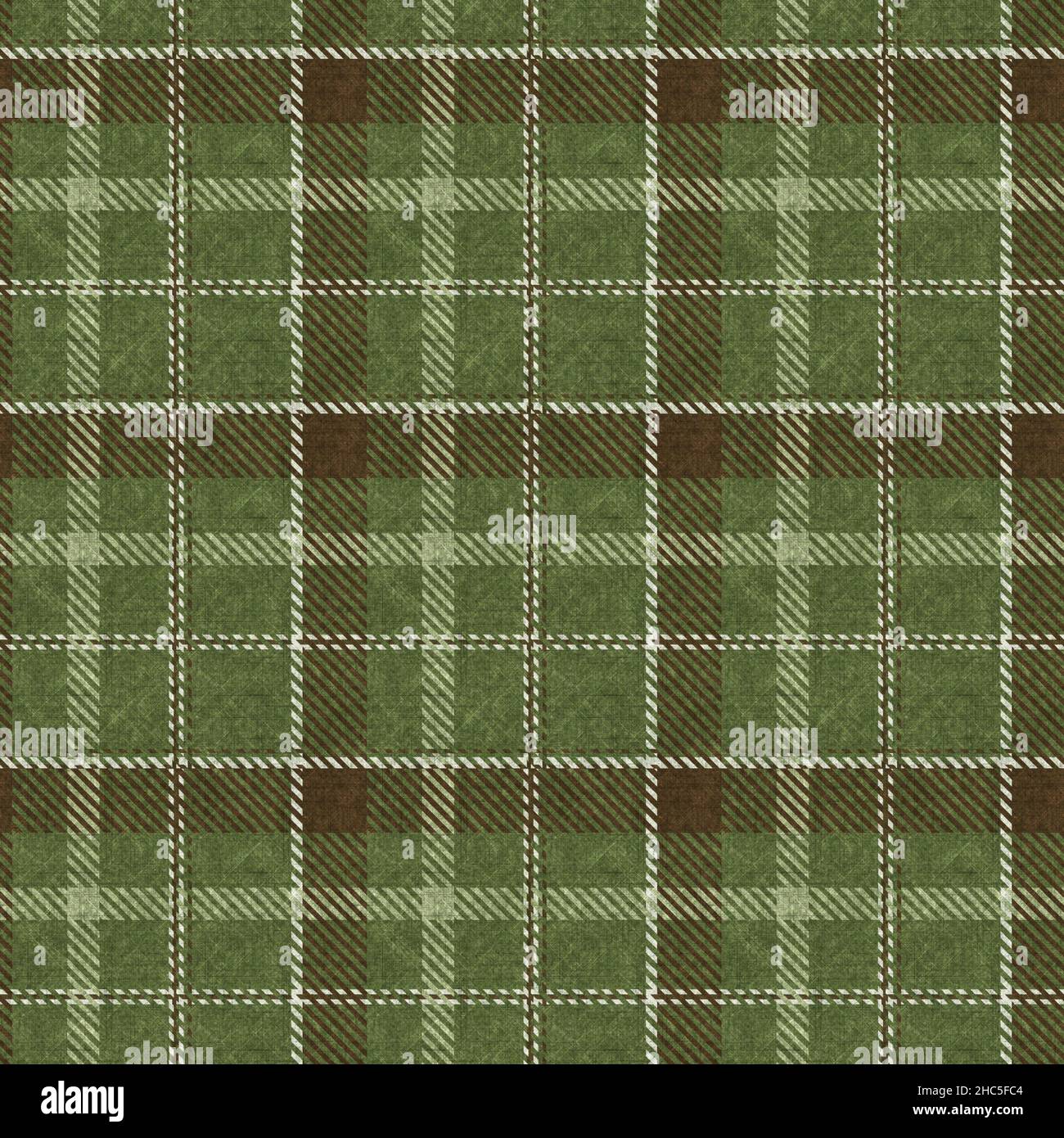 Muted green winter woven plaid texture. Seamless woolen scottish style ...