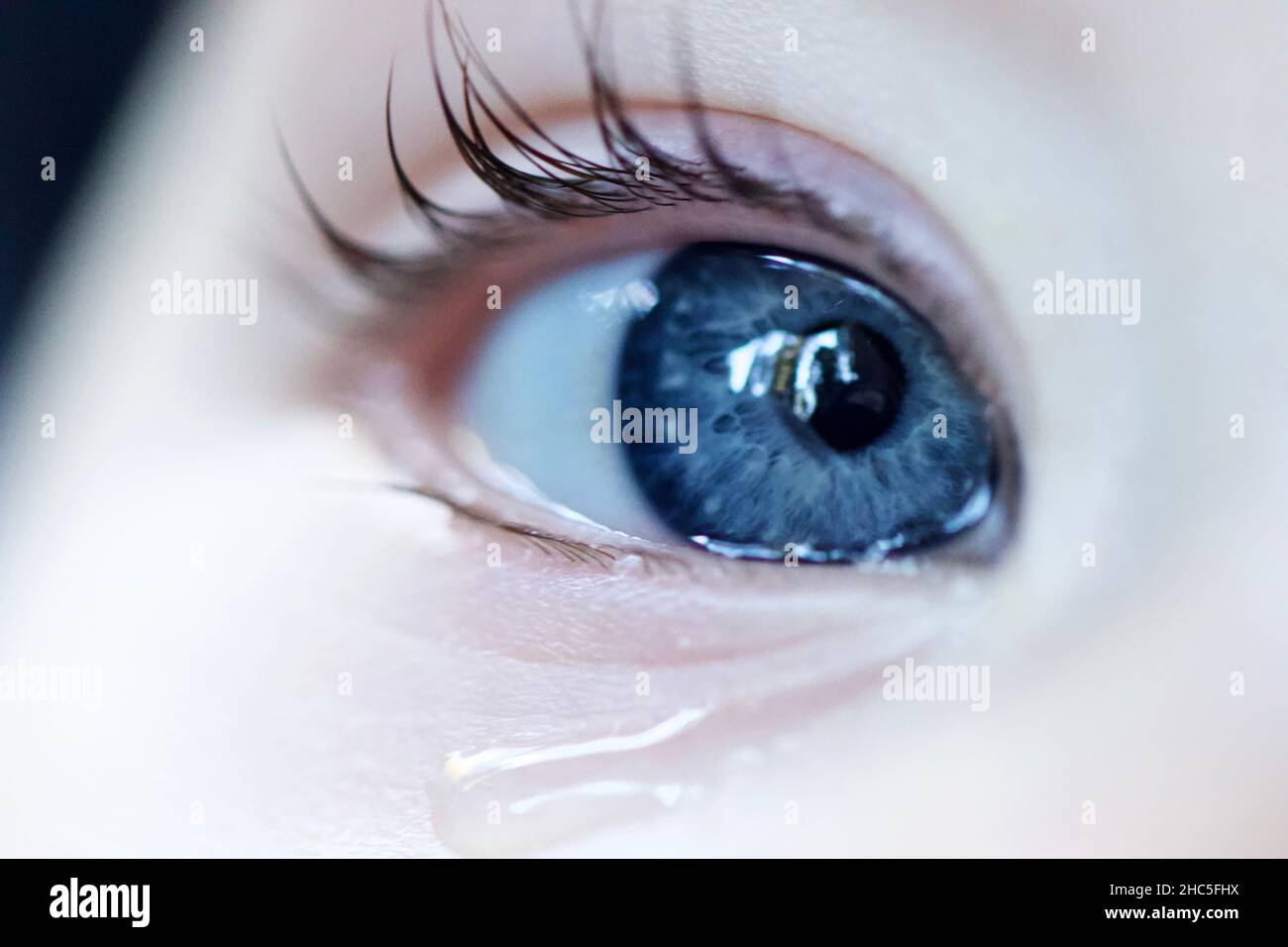 Tear crying detail hi-res stock photography and images - Alamy
