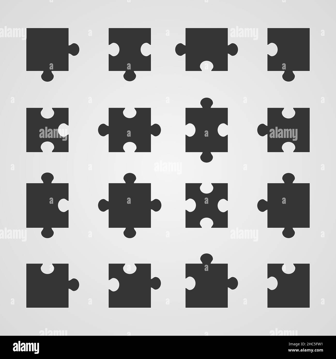 Jigsaw puzzle parts Black and White Stock Photos & Images - Alamy