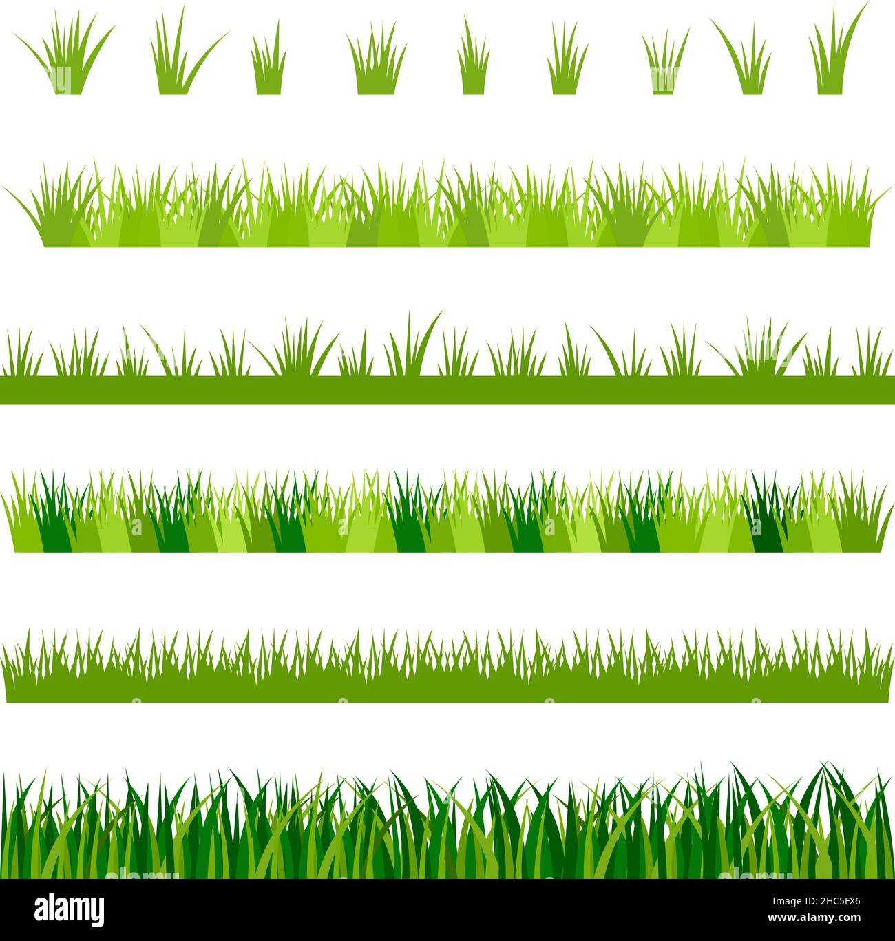 Collection of green grass, vector illustration Stock Vector Image & Art ...