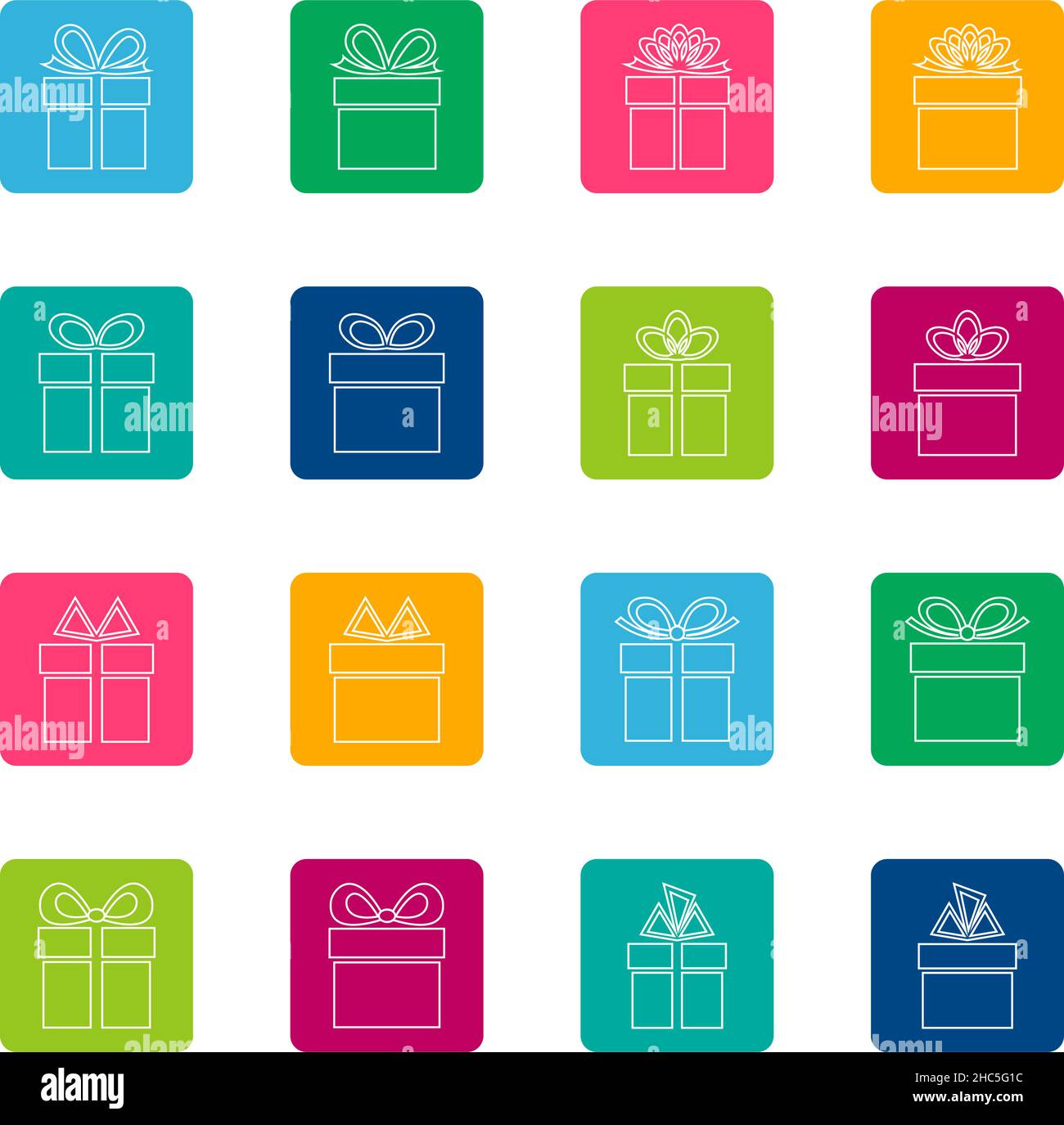 Set of gift boxes icons Stock Vector Image & Art - Alamy