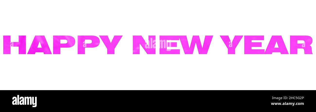 Happy New Year - 2d words rendered isolated - 3d rendering Stock Photo ...