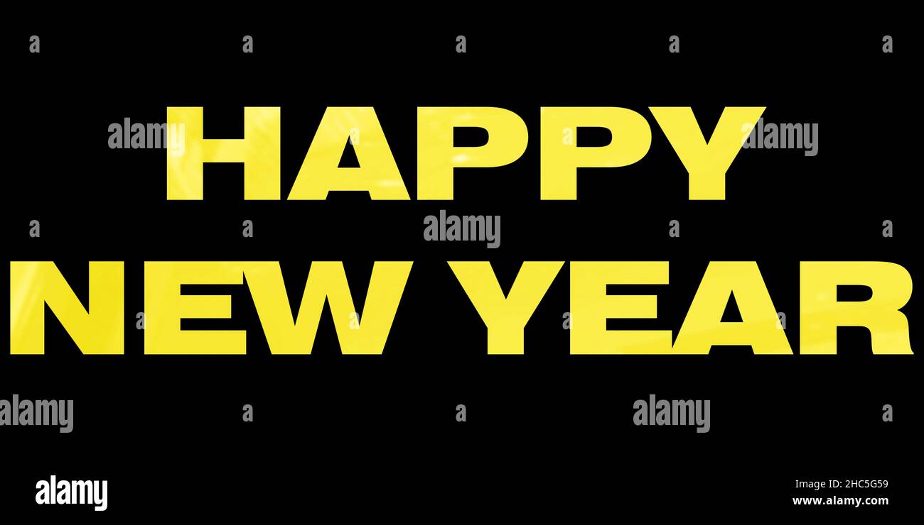 Happy New Year - 2d words rendered isolated - 3d rendering Stock Photo ...
