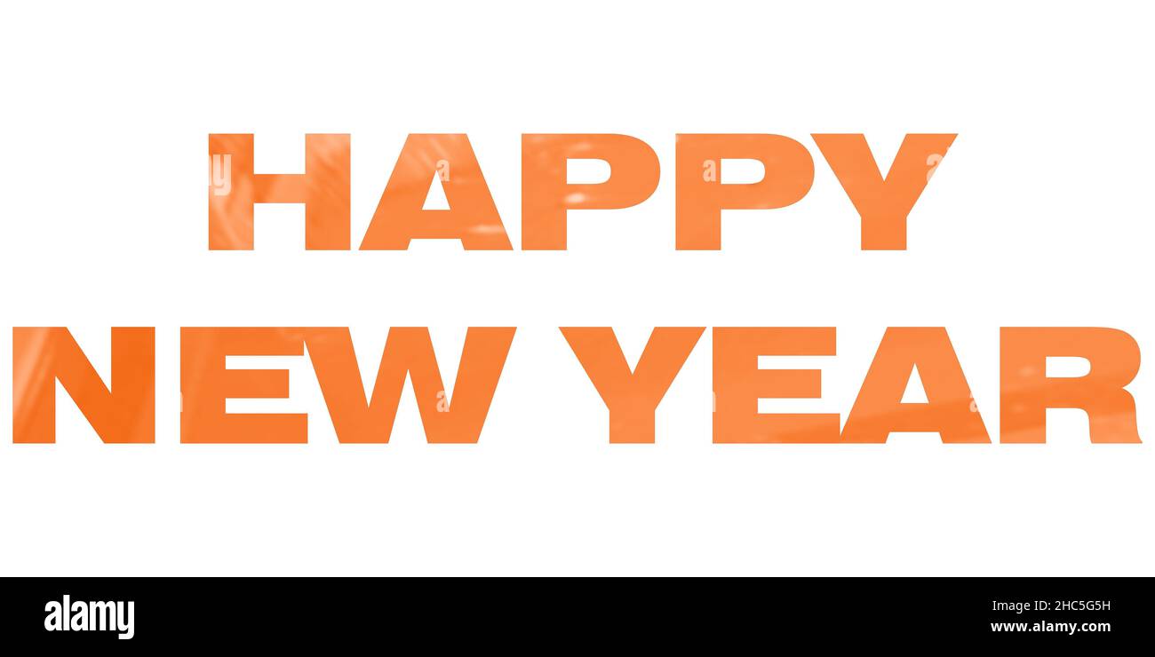 Happy New Year - 2d words rendered isolated - 3d rendering Stock Photo ...