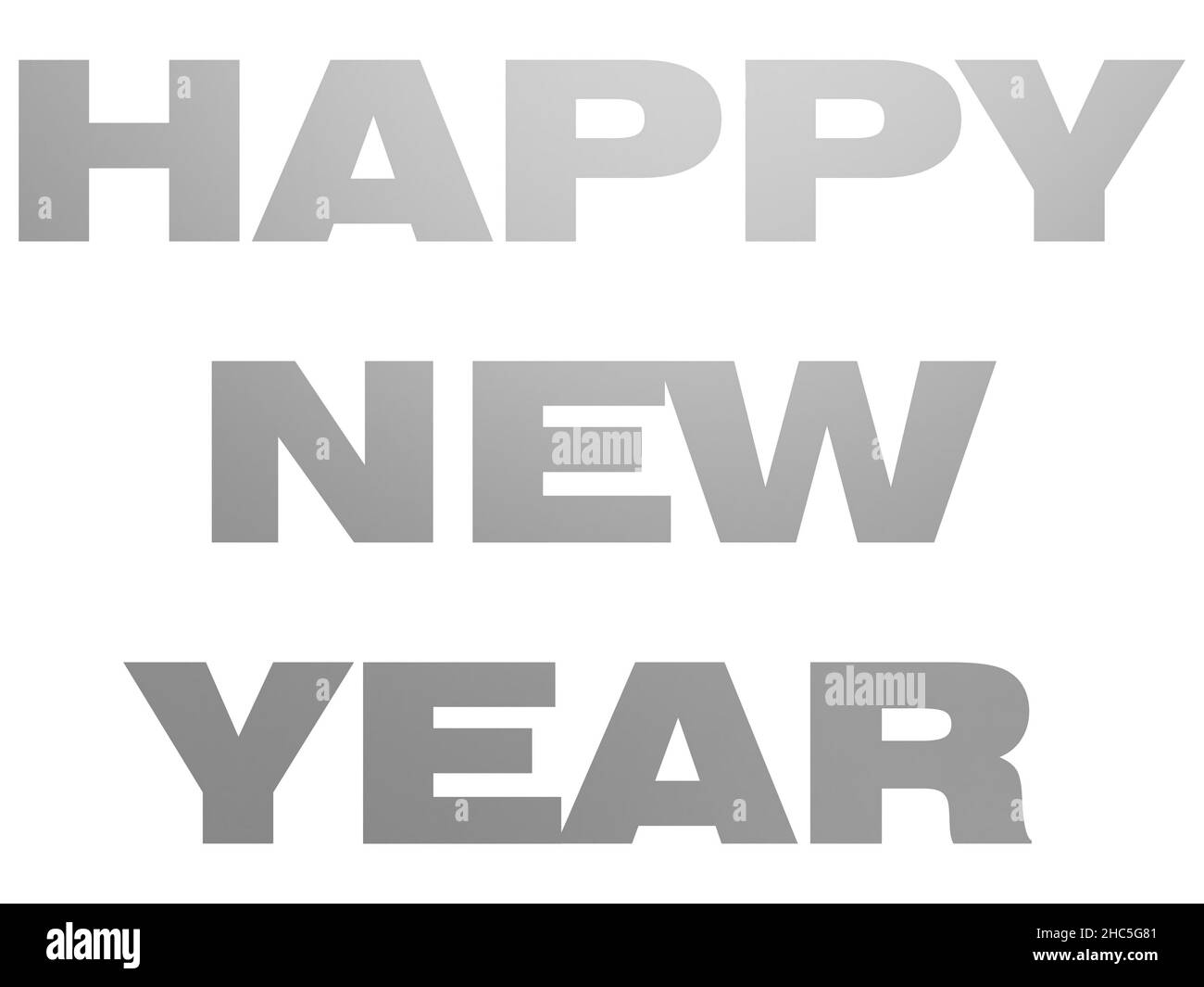 Happy New Year - 2d words rendered isolated - 3d rendering Stock Photo ...
