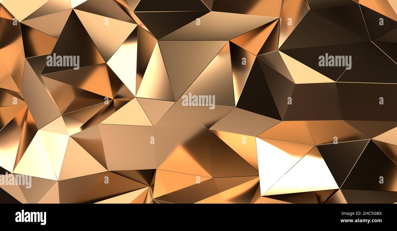 A Luxurious VIP Invitation template with gold polygon background Stock ...