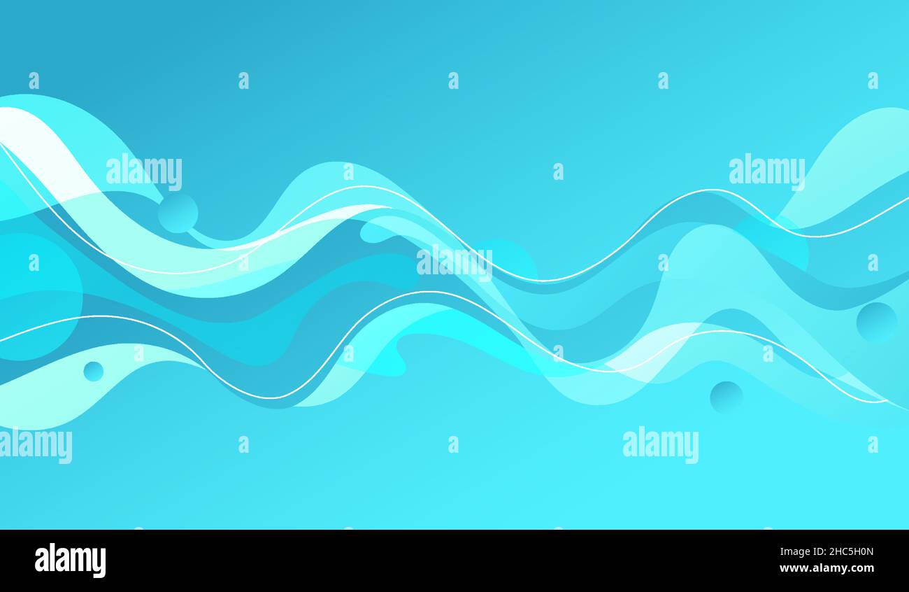 Modern colorful flow poster. Wave Liquid shape color paint. Blue Moving ...