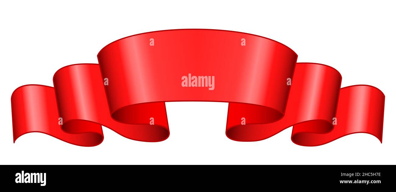 Illustration of an abstract red decorative ribbon Stock Vector Image ...