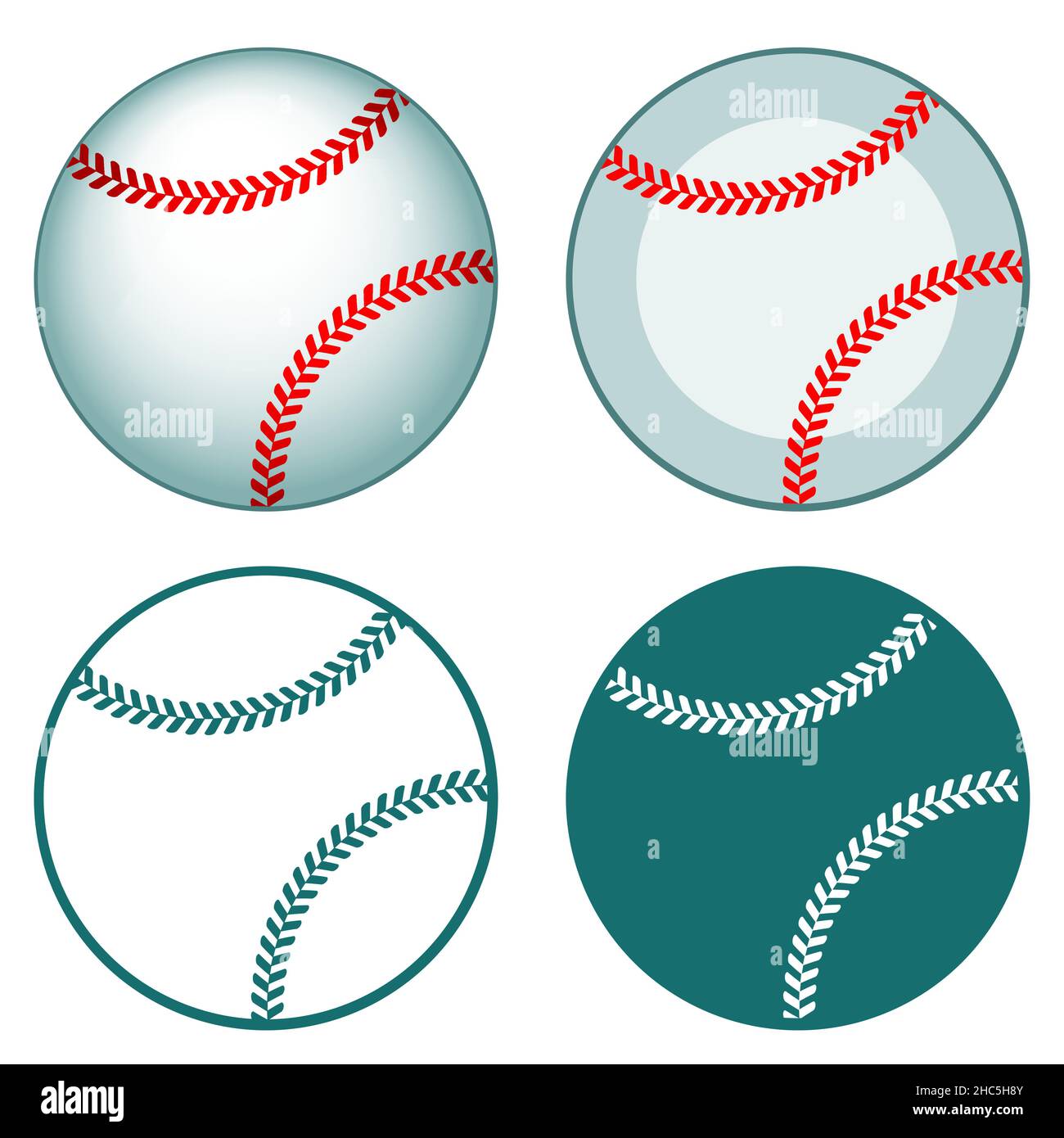Illustration of the baseball ball set Stock Vector Image & Art - Alamy