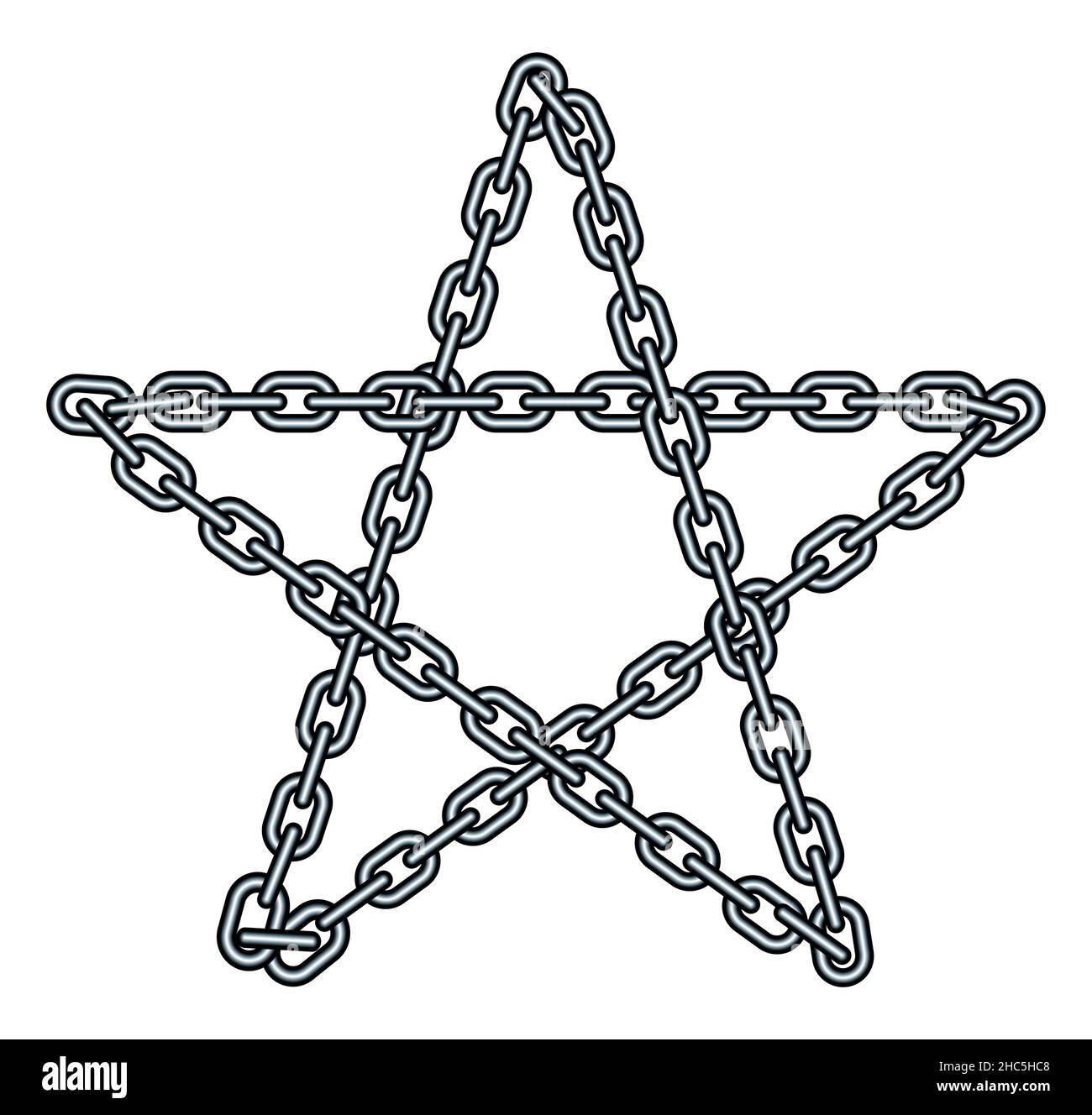 Illustration Of The Abstract Steel Chain Five pointed Star Stock Vector illustration-of-the-abstract-steel-chain-five-pointed-star-stock-vector