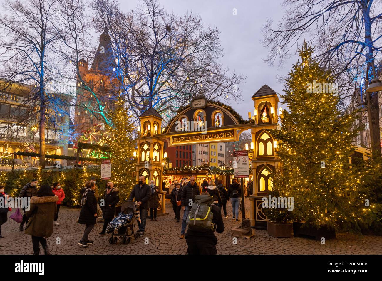 People walking in Cologne Christmas Markets Stock Photo - Alamy