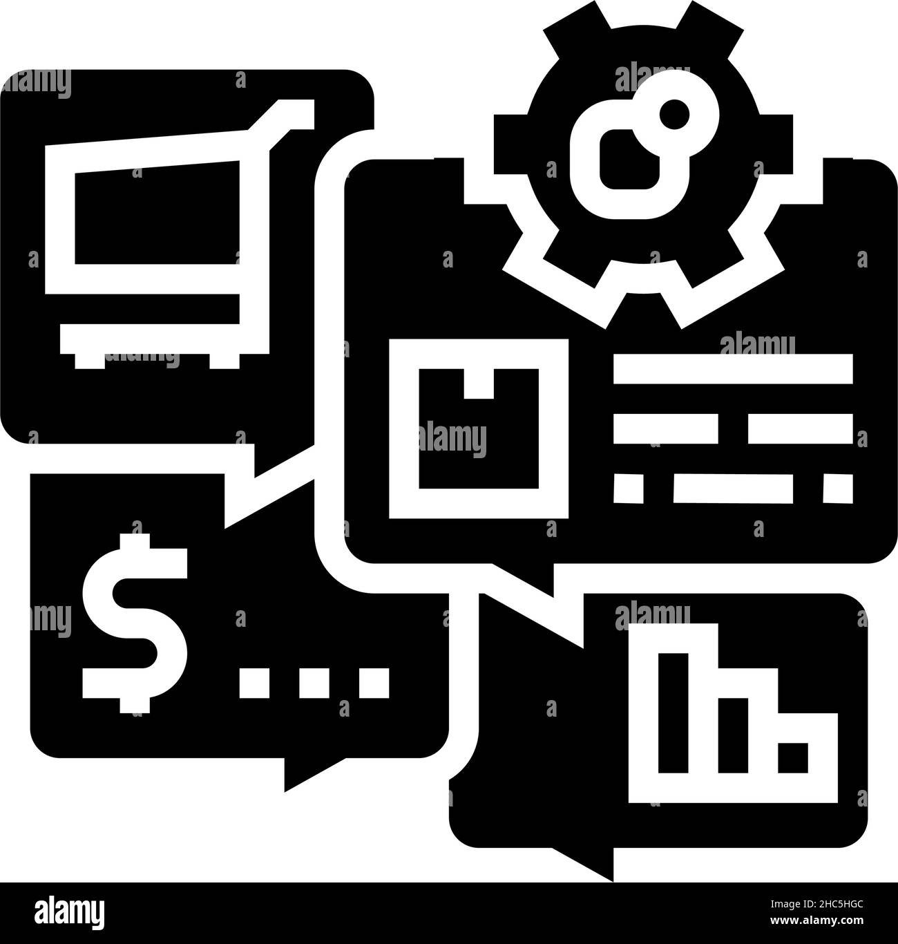 sales erp glyph icon vector illustration Stock Vector Image & Art - Alamy
