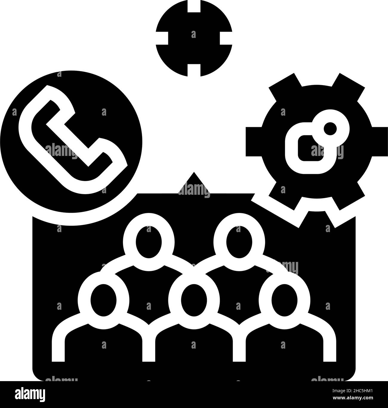 crm target advertisement glyph icon vector illustration Stock Vector ...
