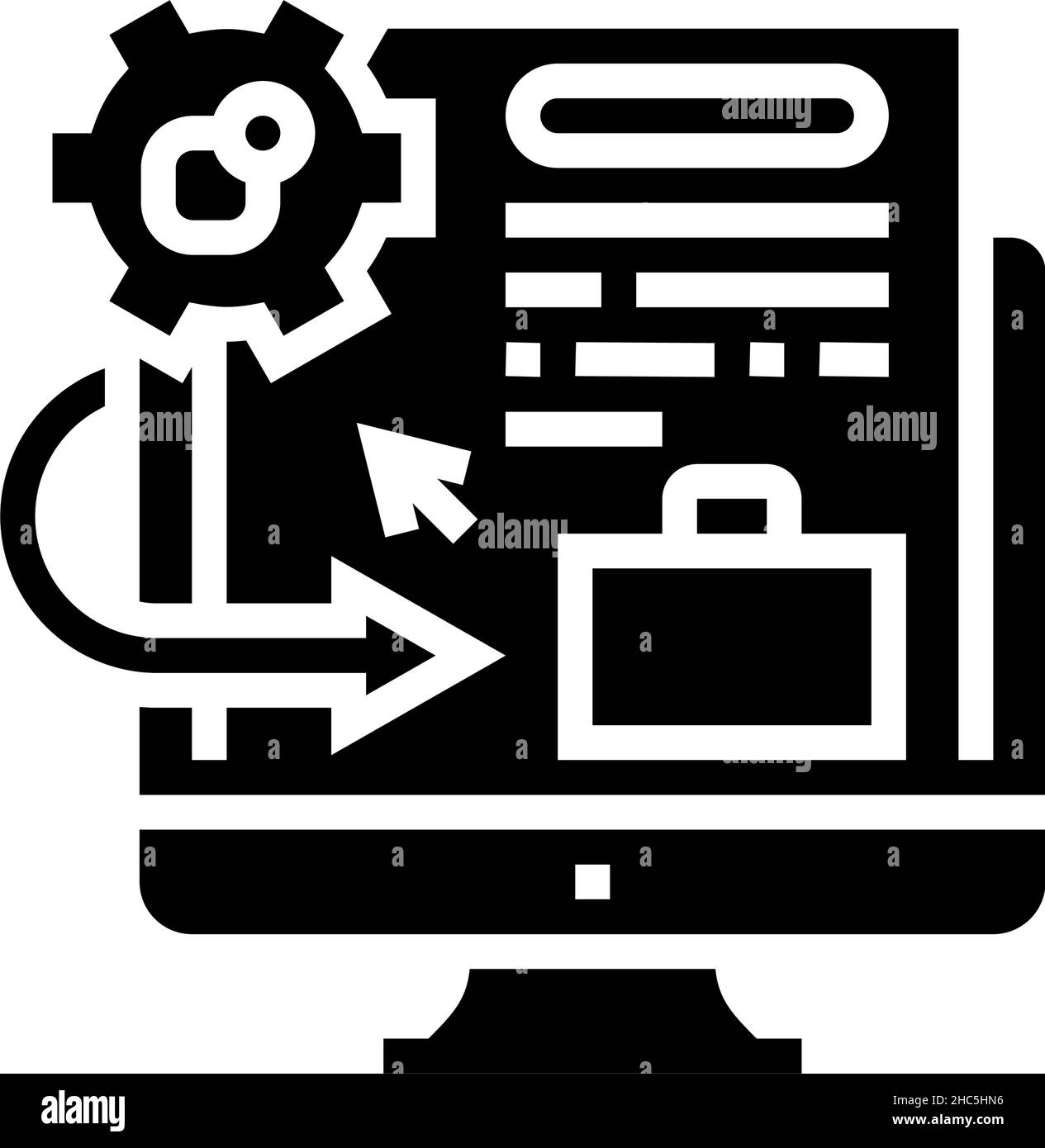 integration system glyph icon vector illustration Stock Vector Image & Art - Alamy