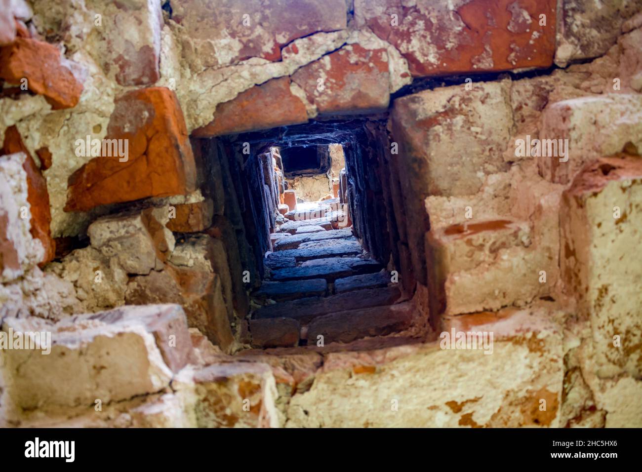 A chimney in an old brick house of the 18th century Stock Photo - Alamy
