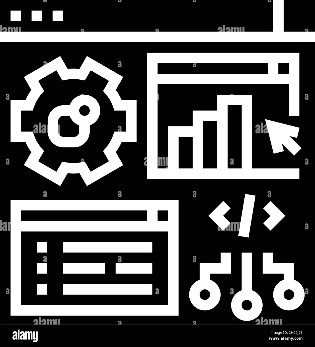 software erp glyph icon vector illustration Stock Vector Image & Art ...