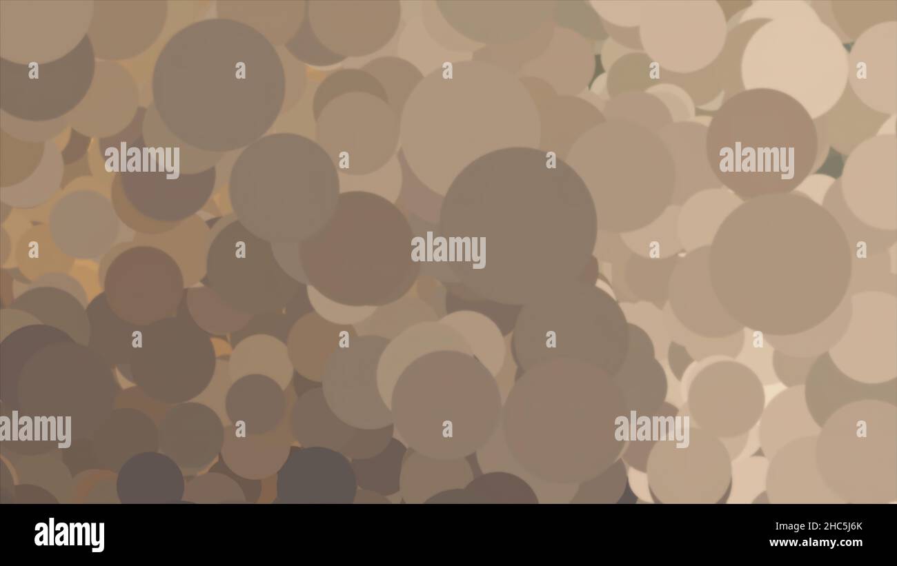 Abstract background with moving cloud of many circles of different ...