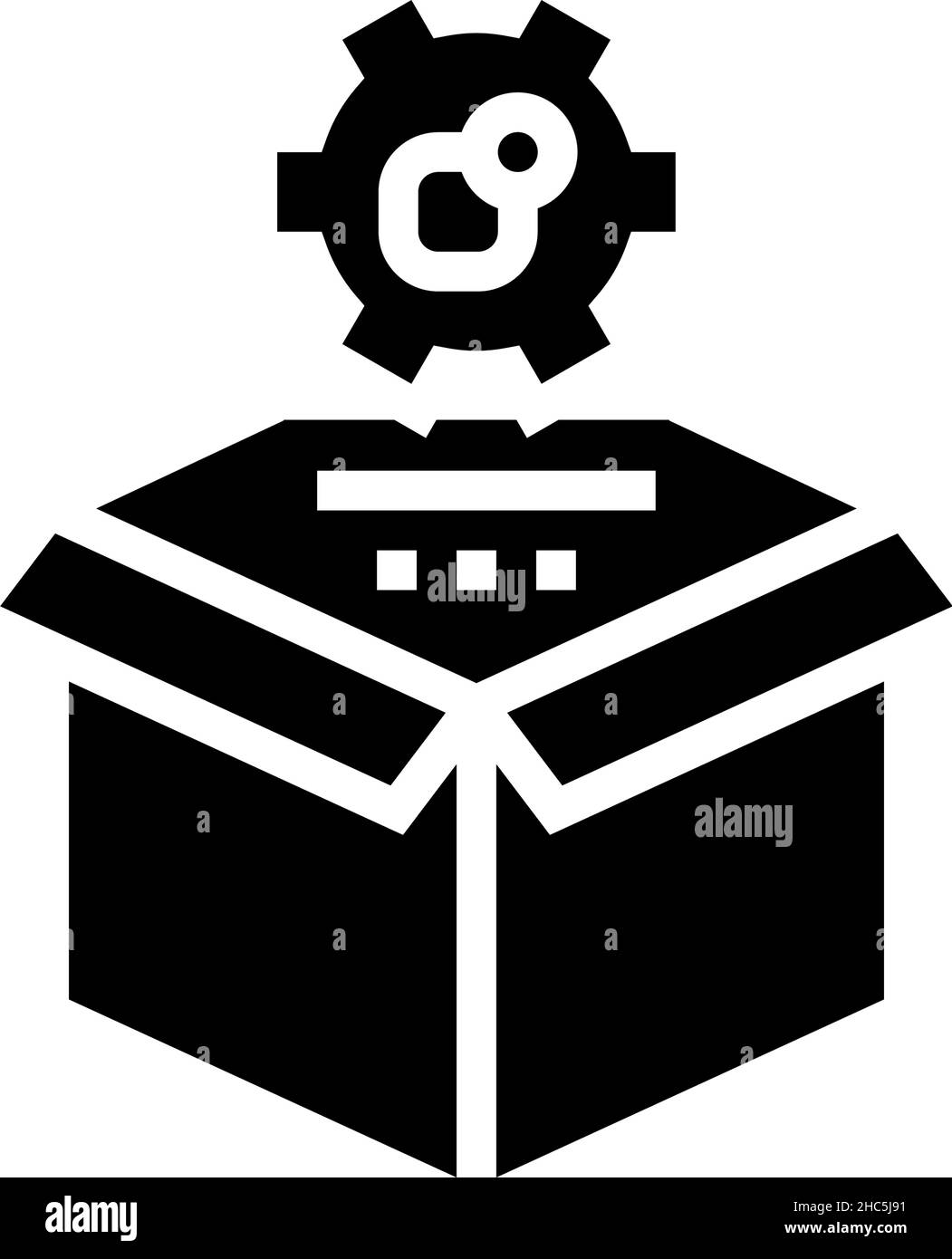 Erp digital business glyph hi-res stock photography and images - Alamy