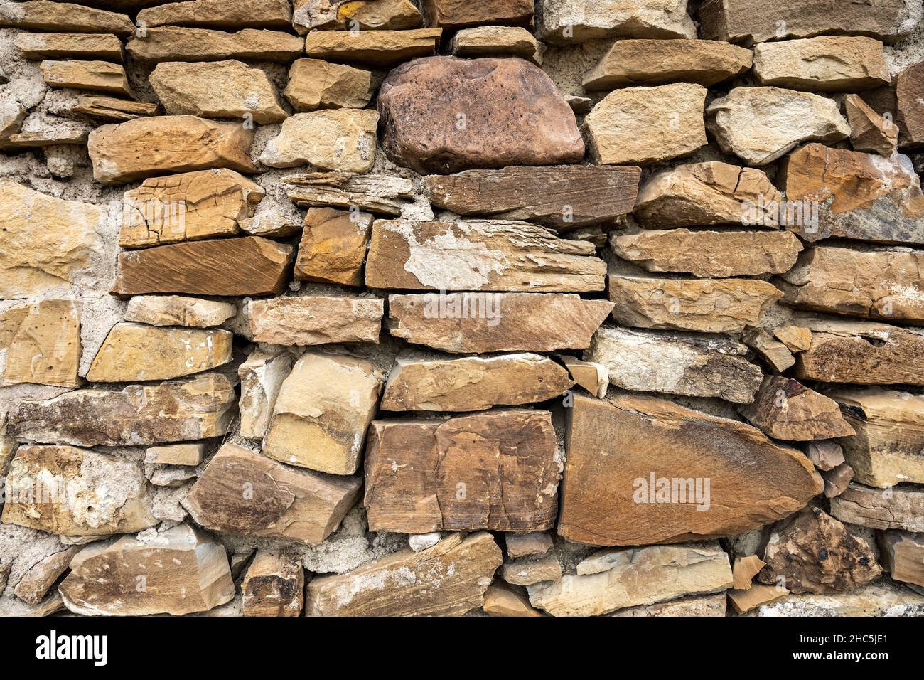 Loosely Stacked Stone Wall Horizontal Background Image Stock Photo - Alamy