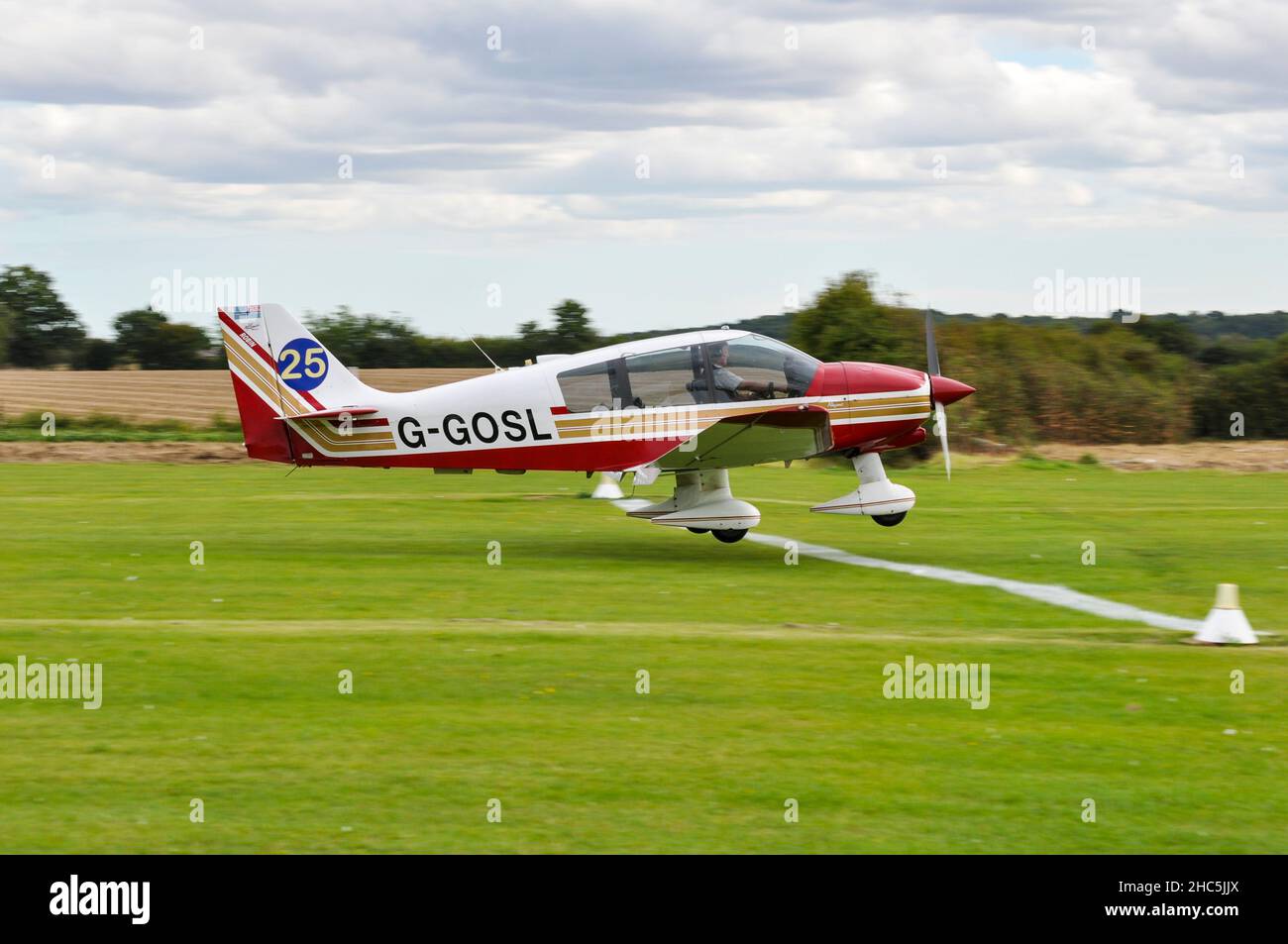 Robin DR400 Regent light plane G-GOSL of Richard Gosling in a spot ...