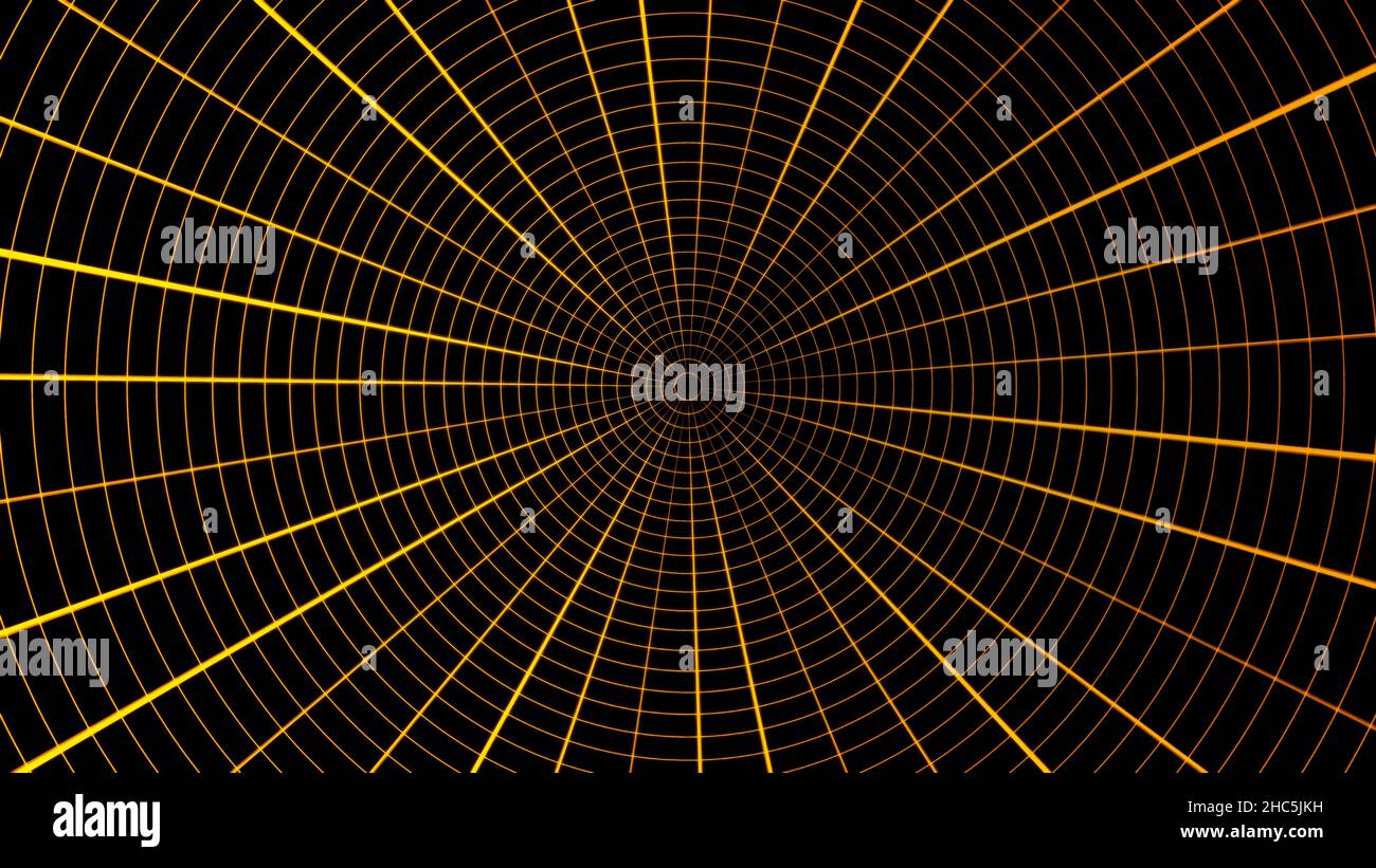 Rotating web silver with light blurs. Spider's Web Animation loop. Grid ...