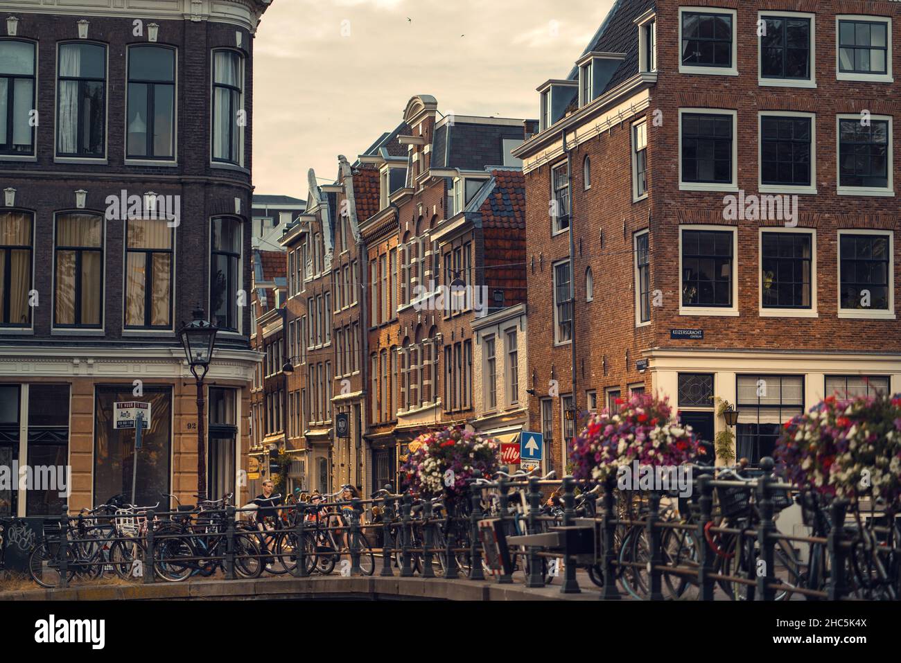 Beautiful architecture made of brick in Amsterdam, Netherlands Stock ...