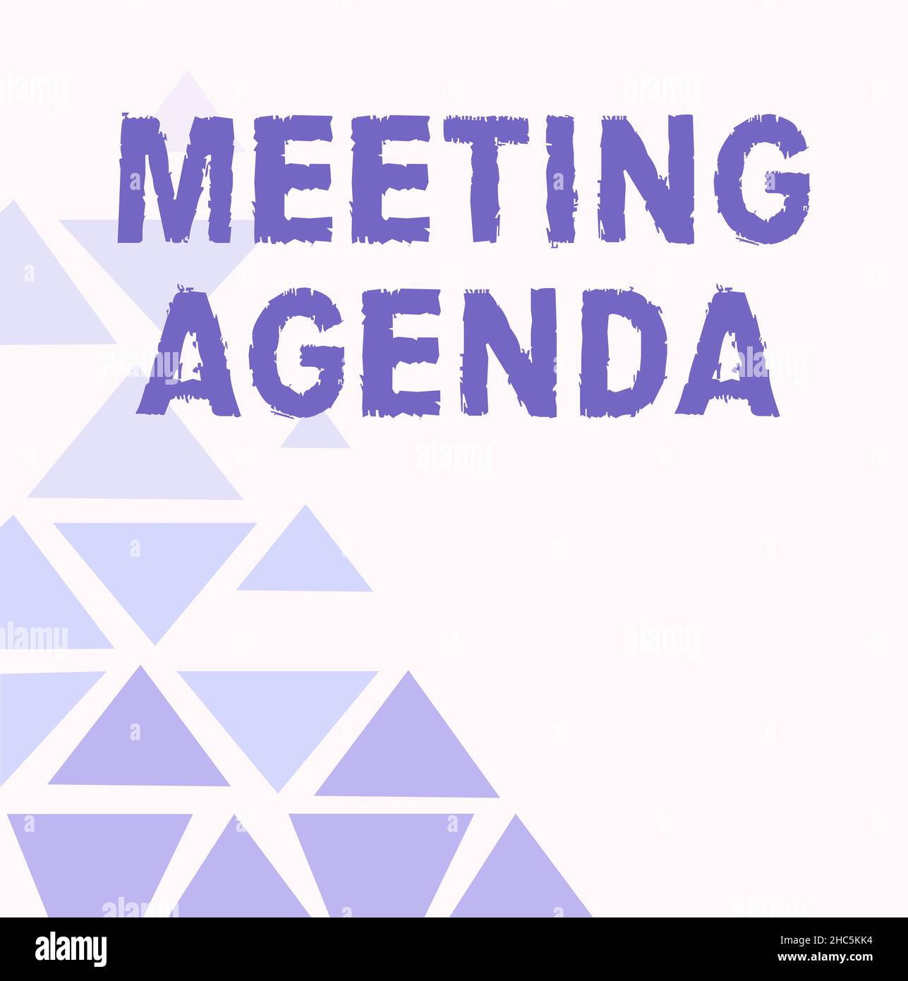 Text sign showing Meeting Agenda. Word for An agenda sets clear ...