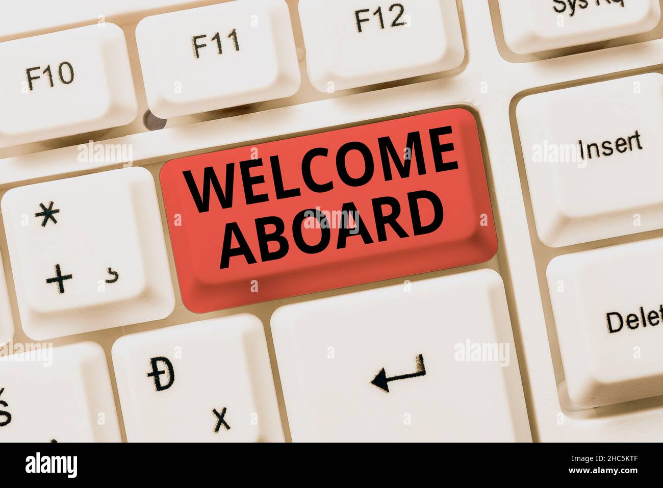 Inspiration showing sign Welcome Aboard. Business overview Expression ...