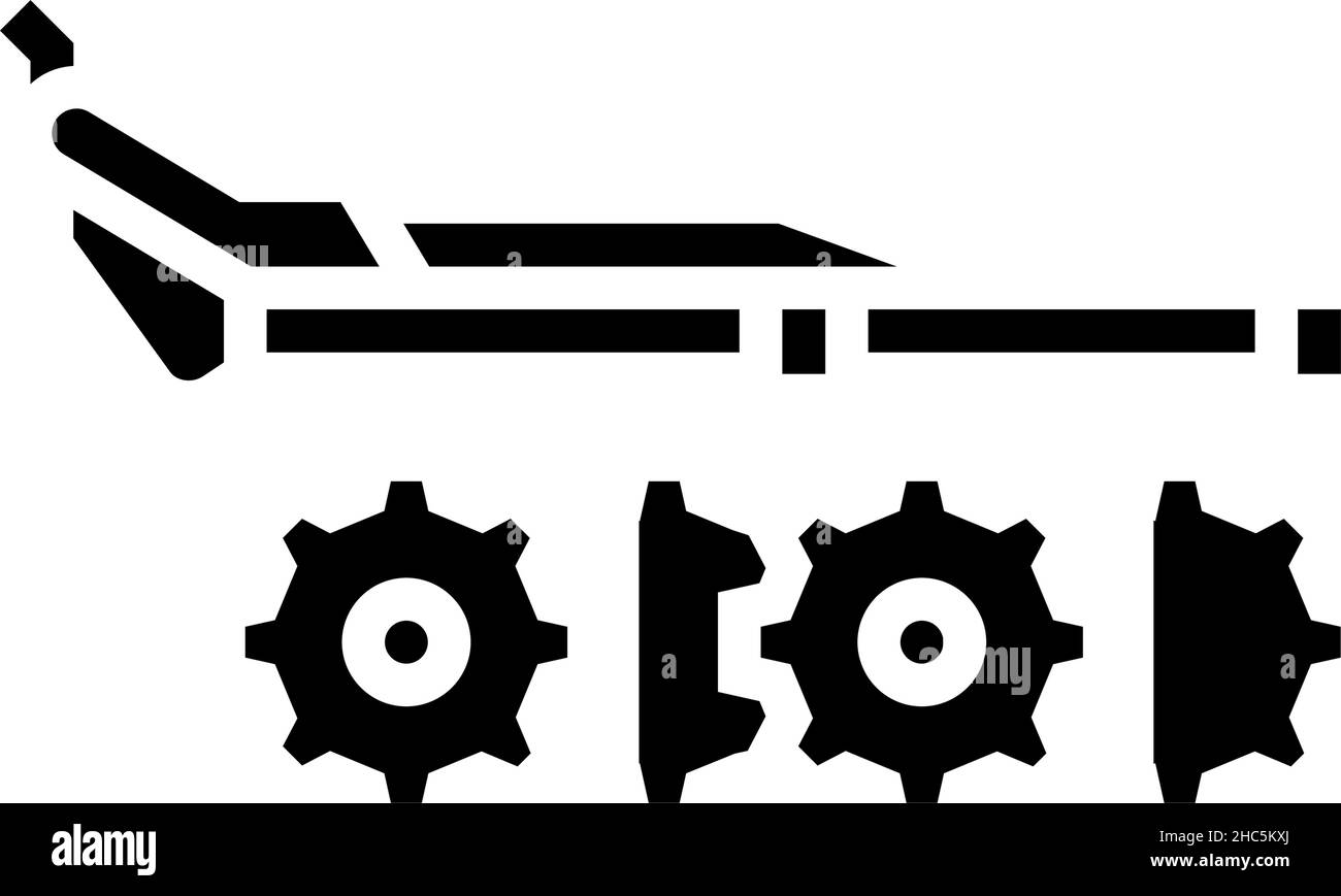 harrow farm equipment glyph icon vector illustration Stock Vector Image ...