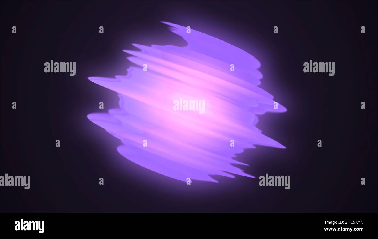 Abstract blue energy ball on black background. Energy appearance ...