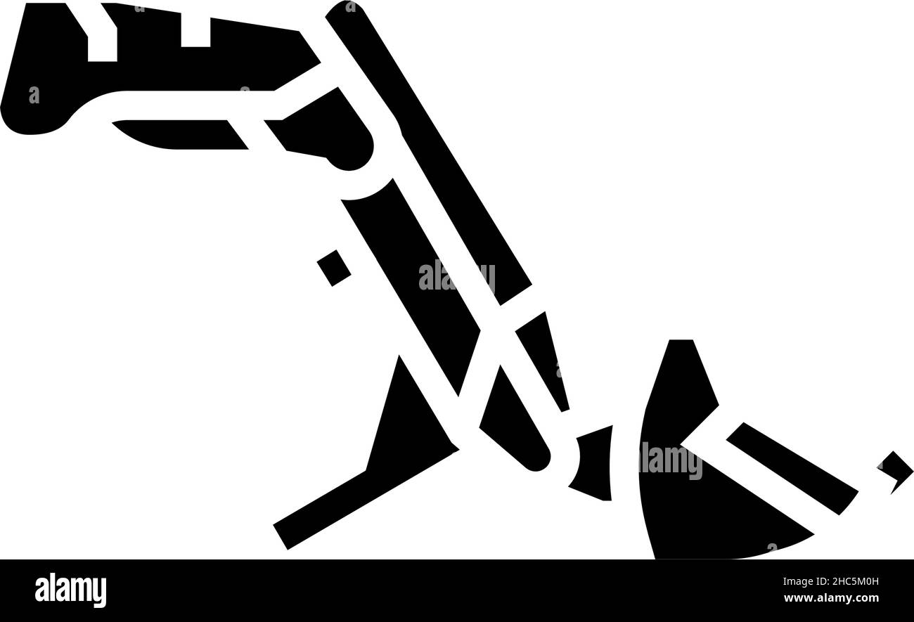 front end loader farm tool glyph icon vector illustration Stock Vector ...