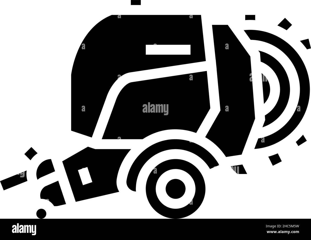 baler farm tool glyph icon vector illustration Stock Vector Image & Art ...