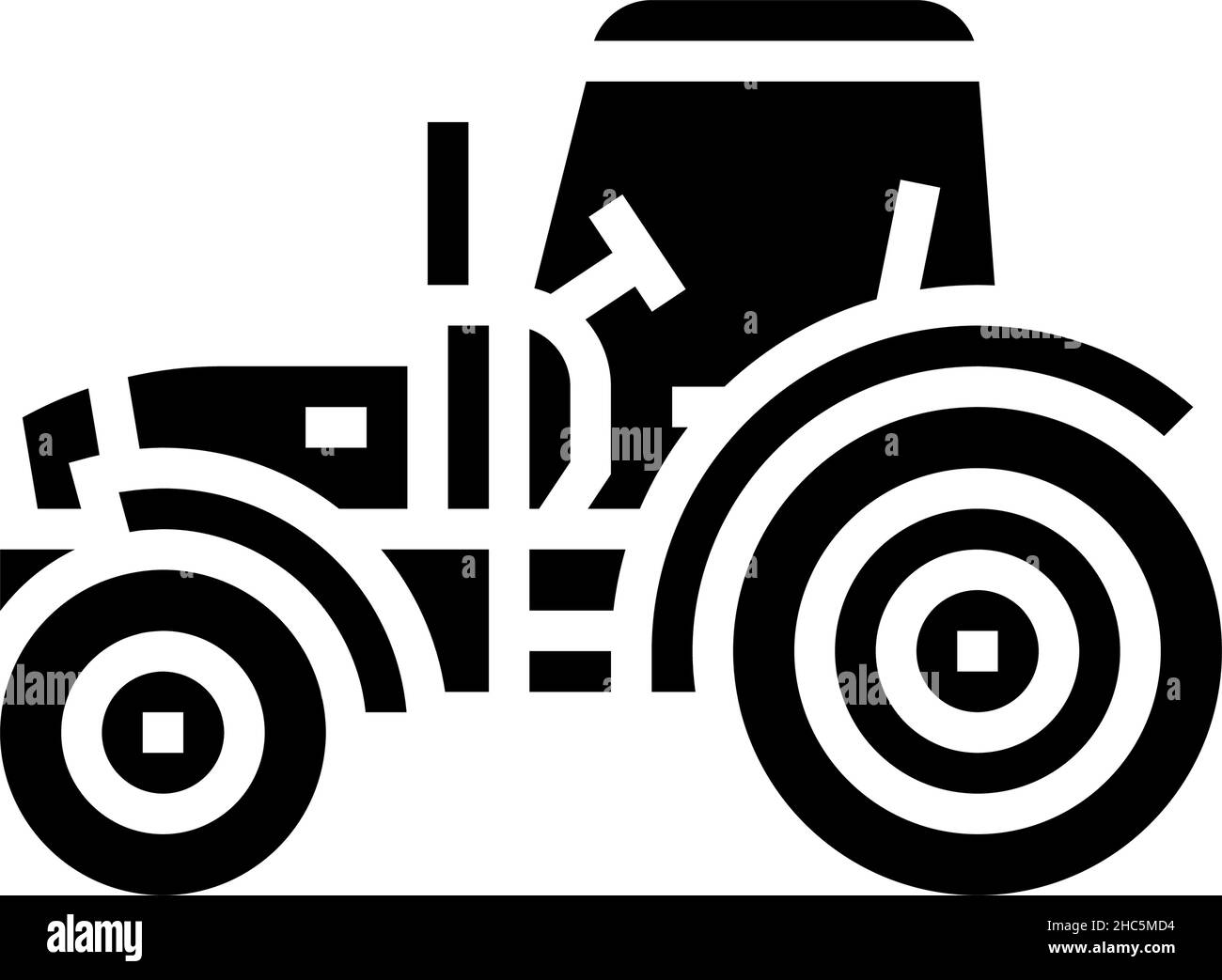 tractor farm transport glyph icon vector illustration Stock Vector ...