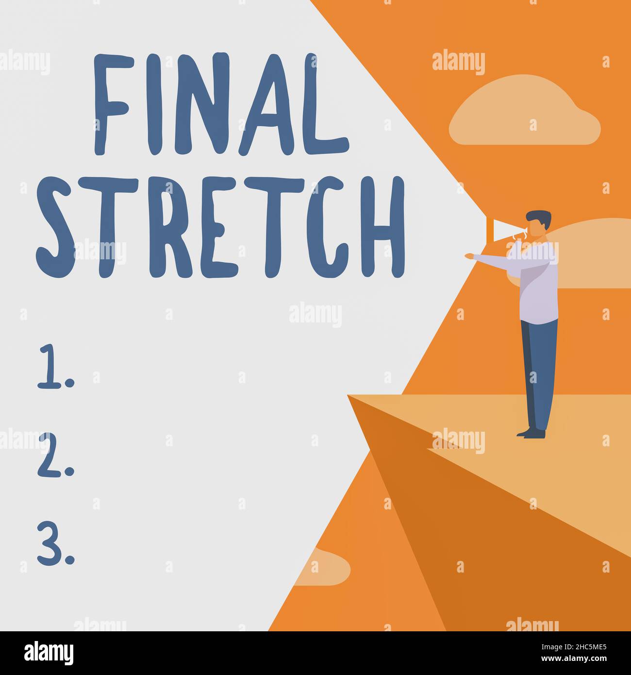 Writing displaying text Final Stretch. Concept meaning Last Leg ...