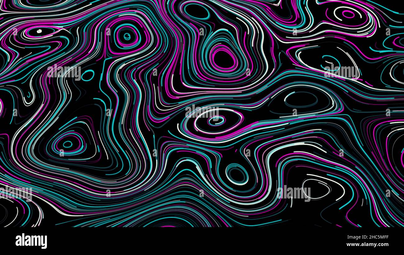 Abstract smooth colorful pattern formed by oval shaped lines tin ...