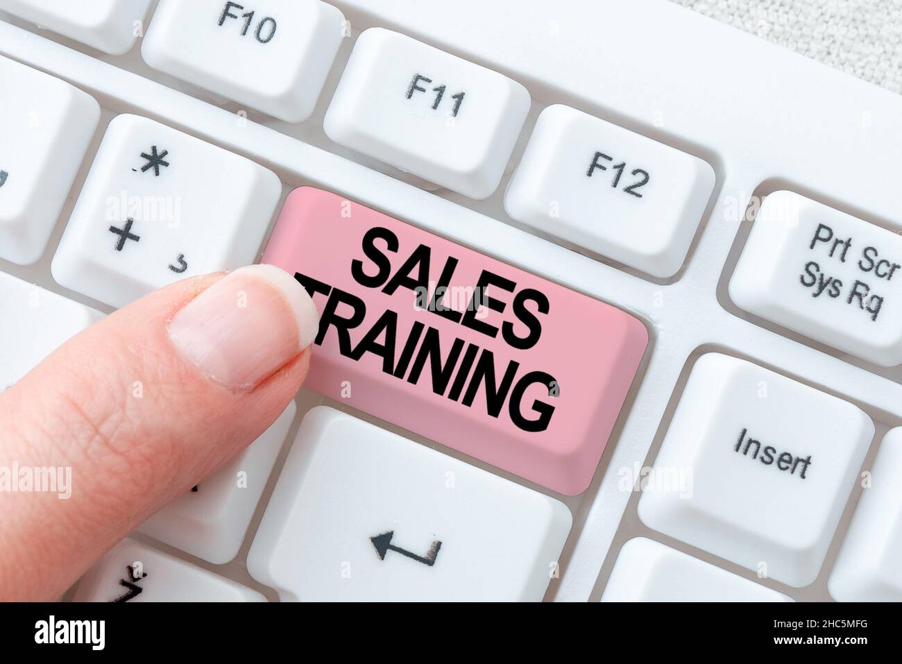 Text showing inspiration Sales Training. Business concept Action ...