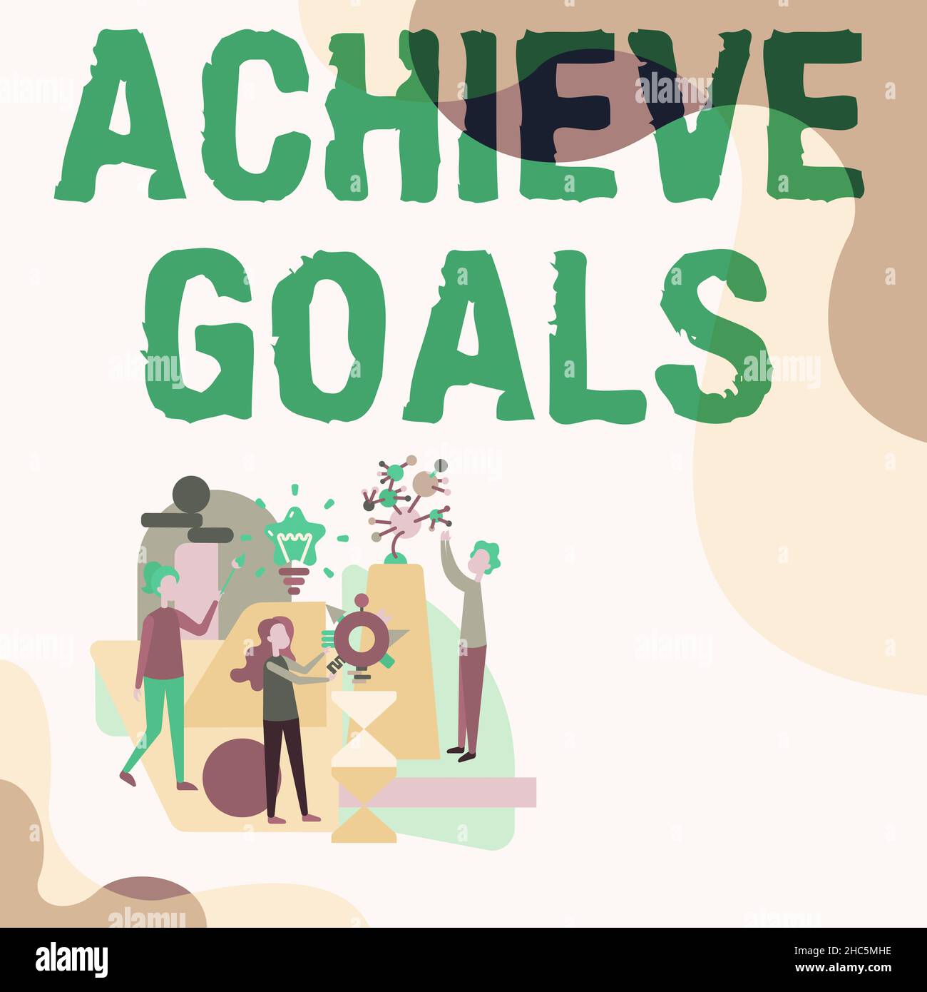 Writing displaying text Achieve Goals. Word for Results oriented Reach ...
