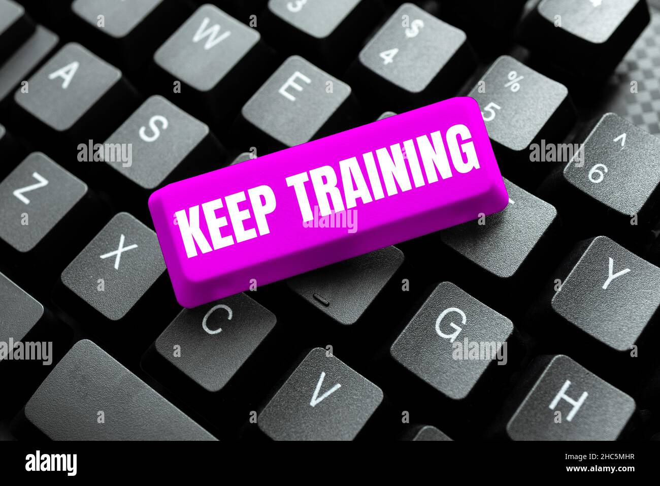 Text caption presenting Keep Training. Business approach Grounding ...