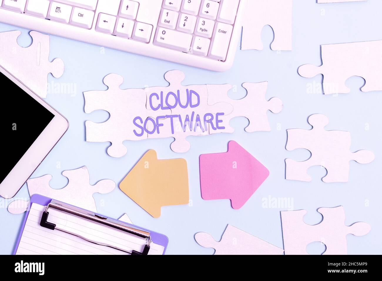 Text showing inspiration Cloud Software. Business approach Programs used in Storing Accessing ...