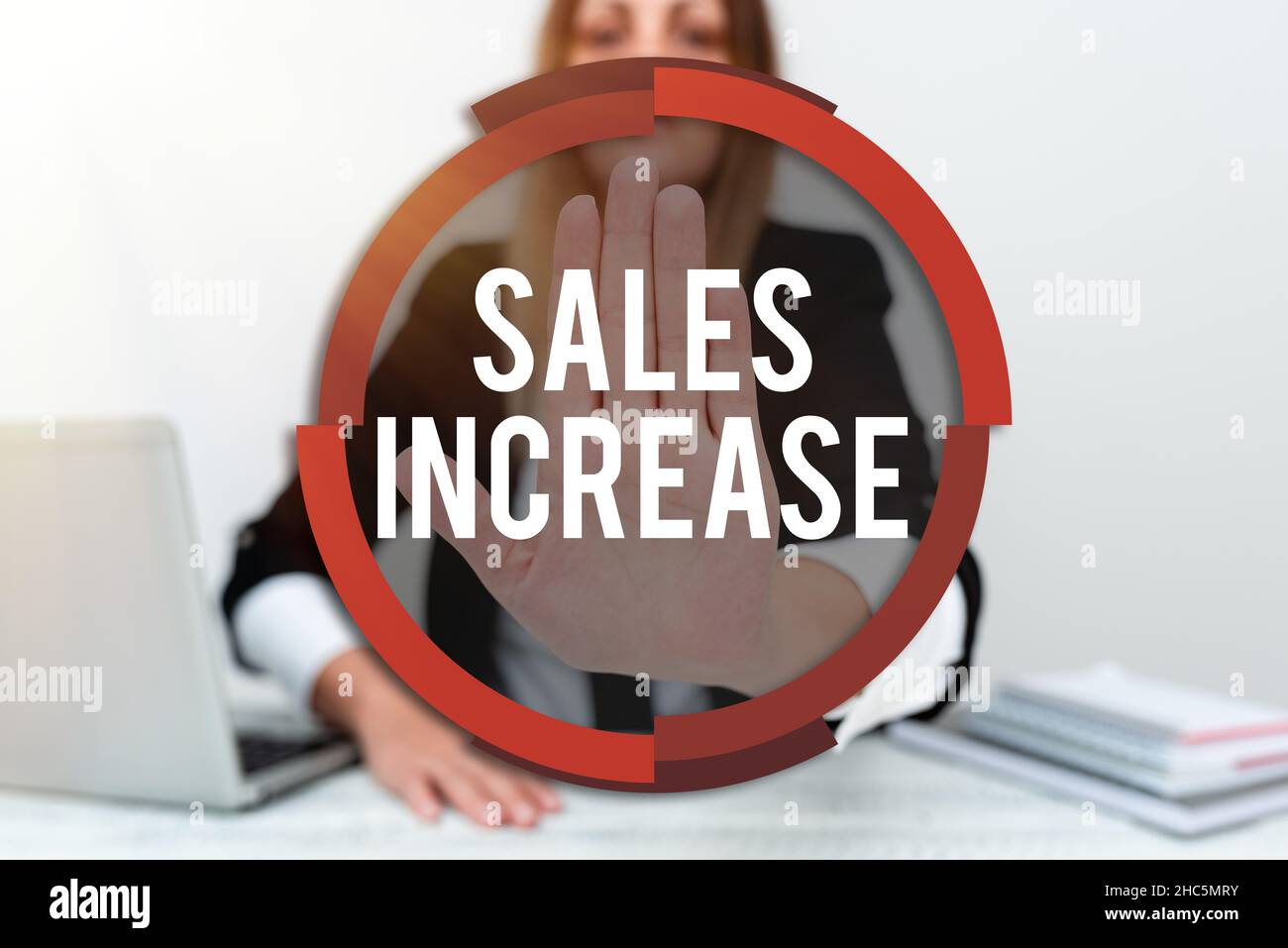 Text caption presenting Sales Increase. Business showcase Grow your ...