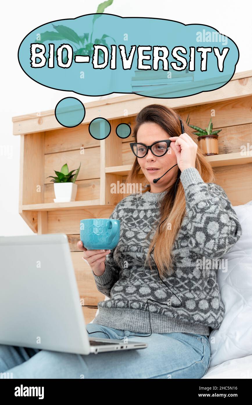 Writing displaying text Bio Diversity. Internet Concept Variety of Life ...