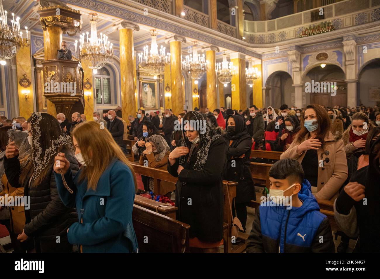 Istanbul, Turkey. December 24, 2021: Celebration of the Christmas ...